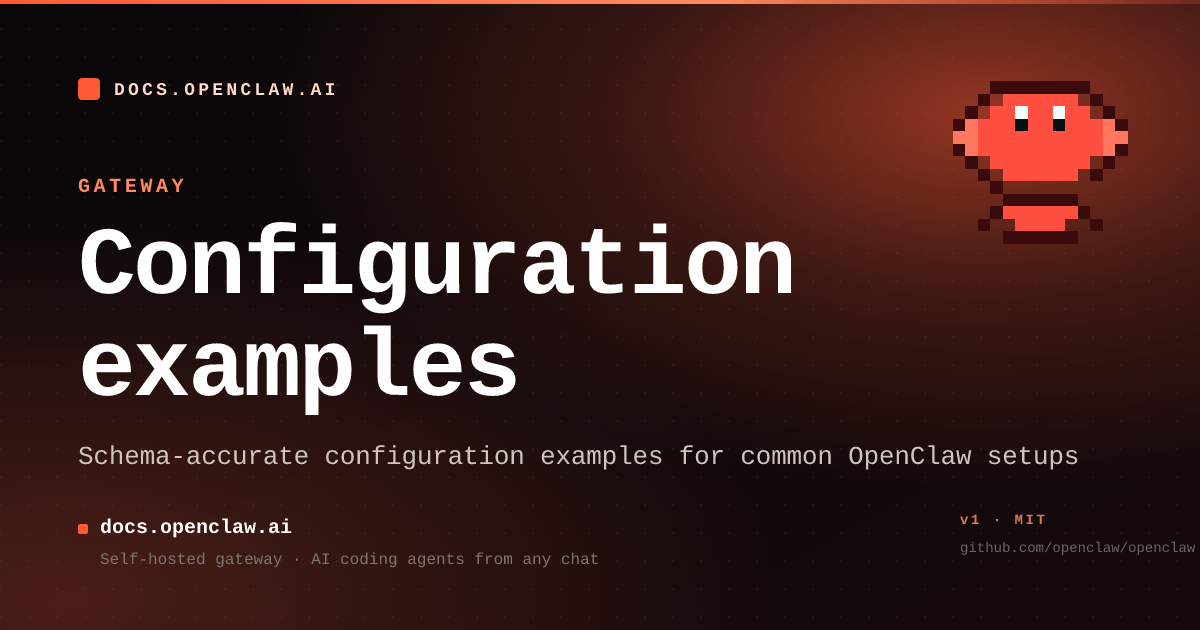Configuration examples - OpenClaw
