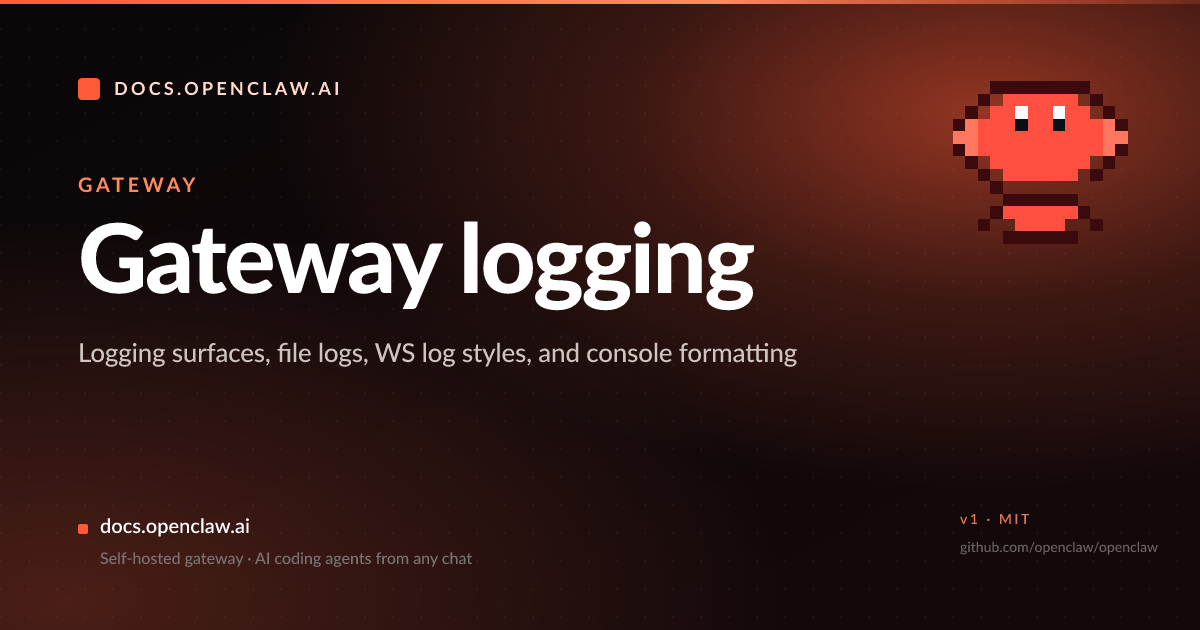 Gateway logging - OpenClaw