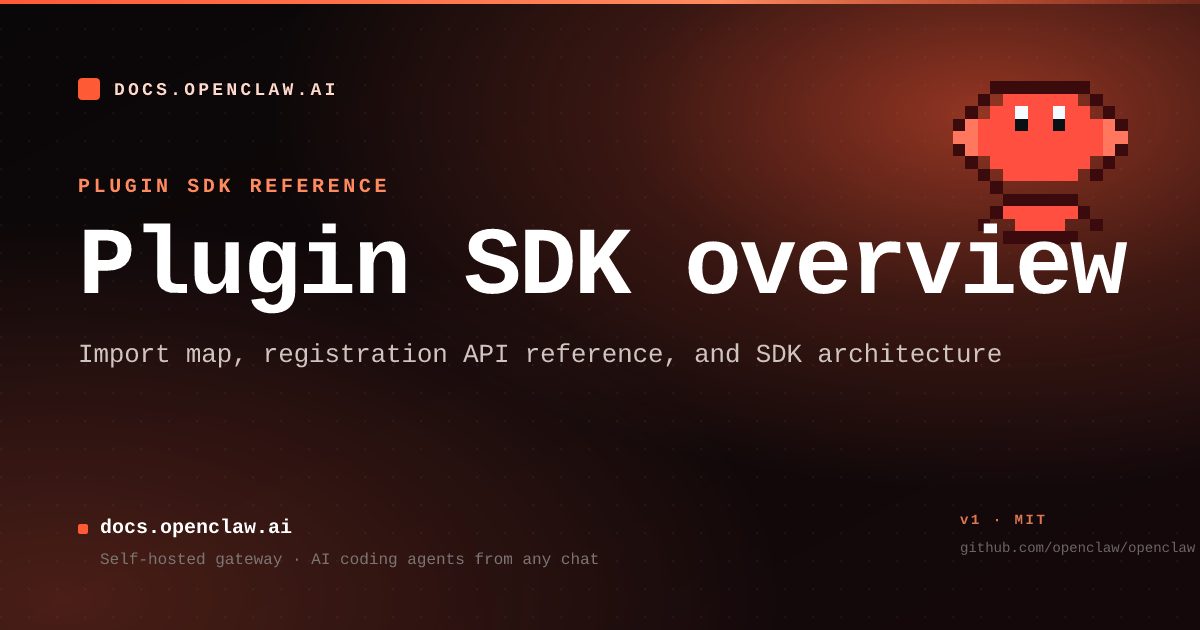 Plugin SDK overview - OpenClaw